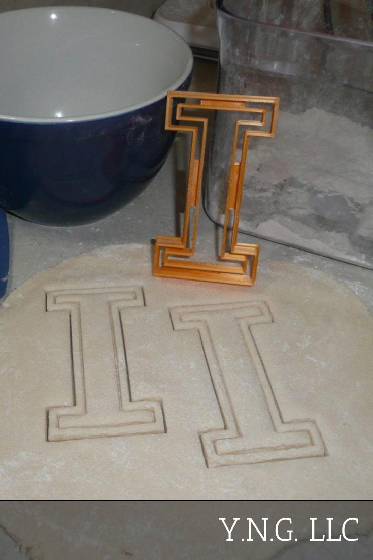 University of Illinois Fighting Illini I Letter Cookie Cutter Made In ...